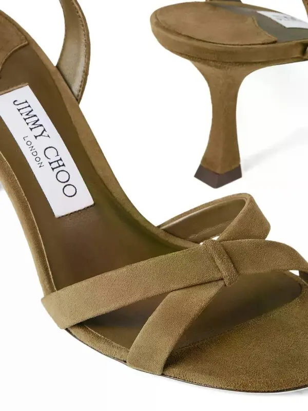 JIMMY CHOO 70mm Elsy Slingback Sandals - Green