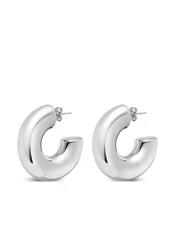 NIALAYA JEWELRY Tube Hoop Earrings - Silver