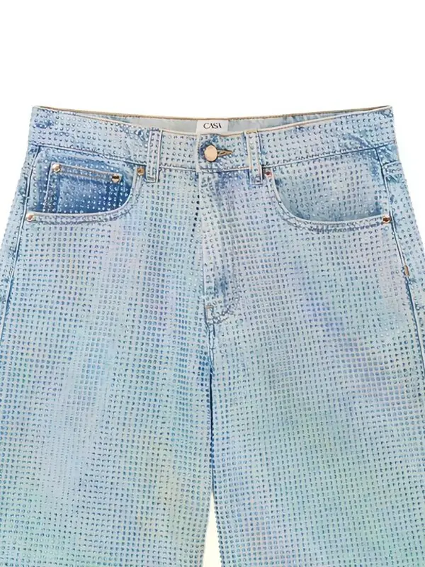 Casablanca Cotton Denim Shorts - Blue
