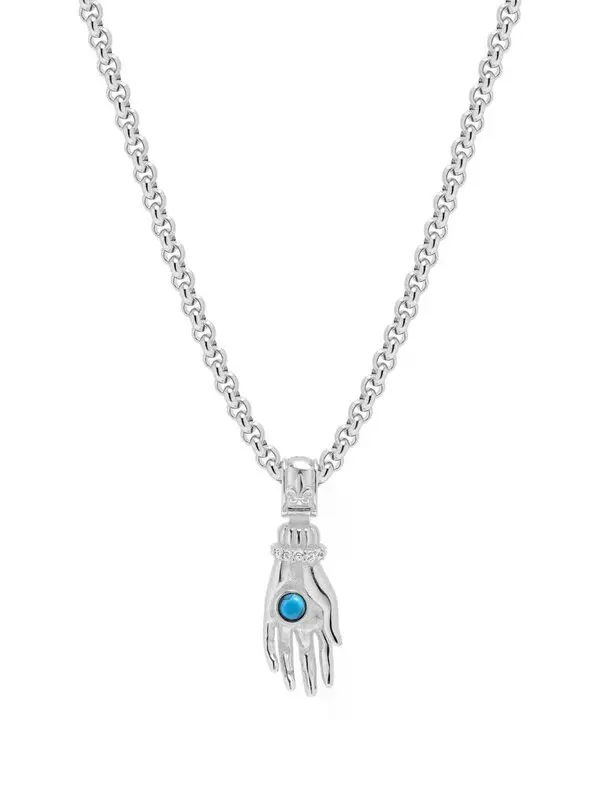 NIALAYA JEWELRY Hand Pendant Necklace - Silver