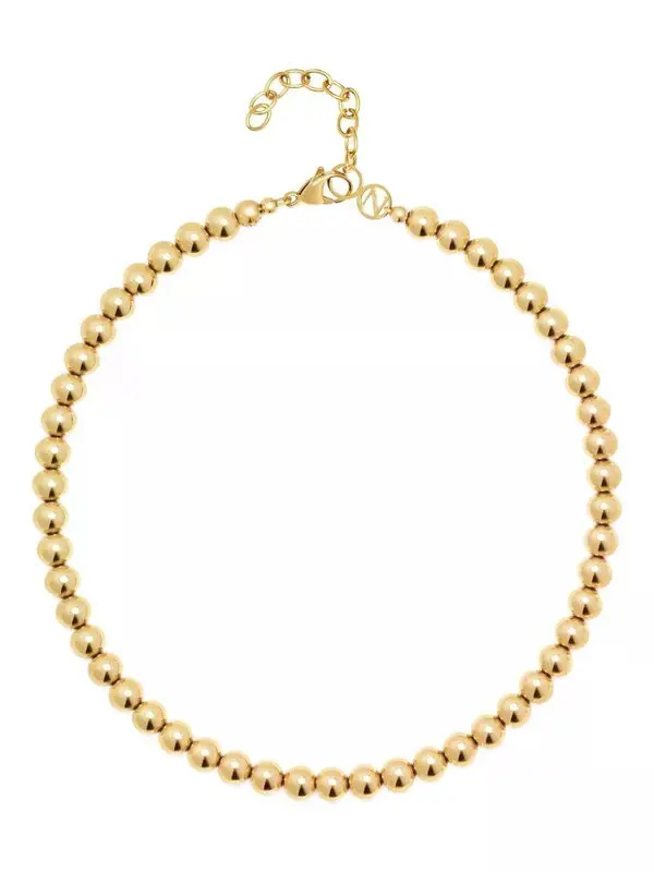 NIALAYA JEWELRY Glow Beaded Choker Necklace - Gold