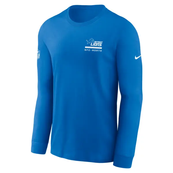 Nike Detroit Lions Sideline Team Issue Dri-fit Nfl Long-sleeve T-shirt - Blue