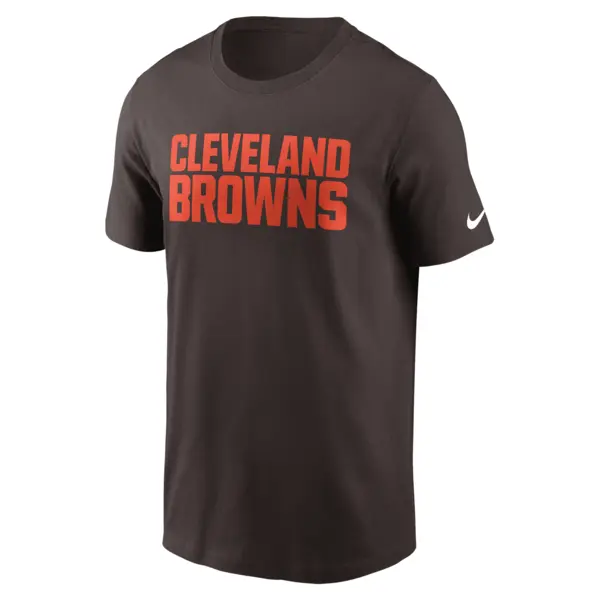 Nike Cleveland Browns Primetime Wordmark Essential Nfl T-shirt - Brown