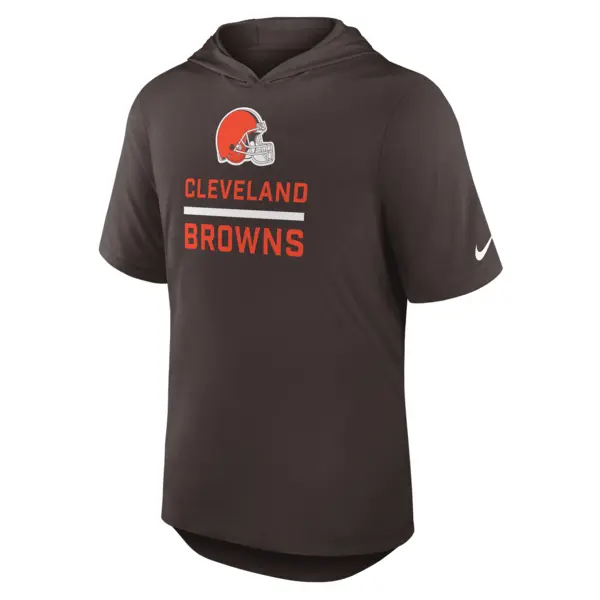 Nike Cleveland Browns Dri-fit Nfl Hooded T-shirt - Brown