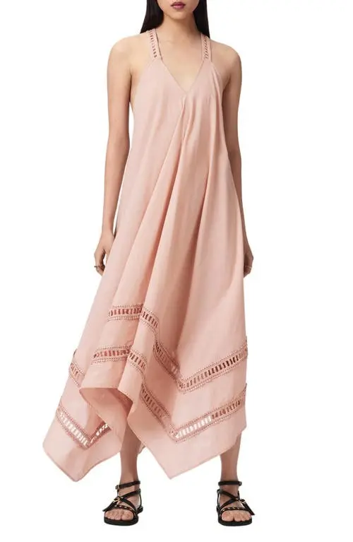ALLSAINTS Cotton Handkerchief Hem Dress - Blush Pink