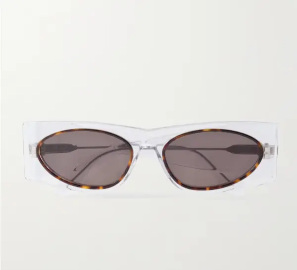 ALAÏA EYEWEAR Rectangle-frame Acetate Sunglasses - Clear