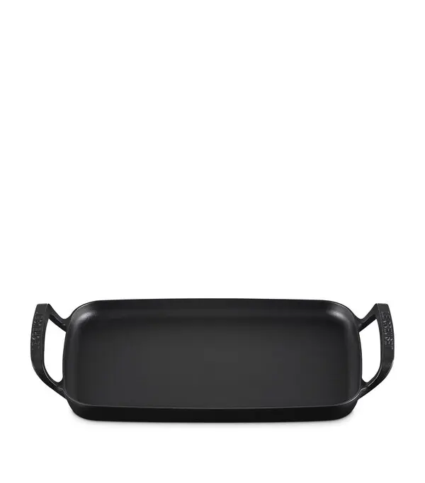 LE CREUSET Cast Iron Rectangular Bbq Griddle - Black
