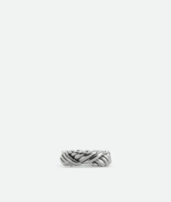 Bottega Veneta Intreccio Ring - Silver