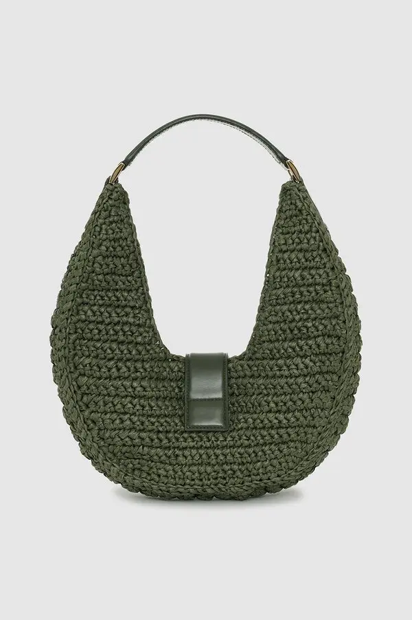 ANINE BING Lou Monogram Bag - Olive
