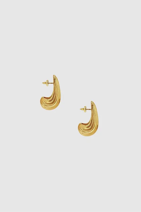 ANINE BING Ribbed Drop Earrings