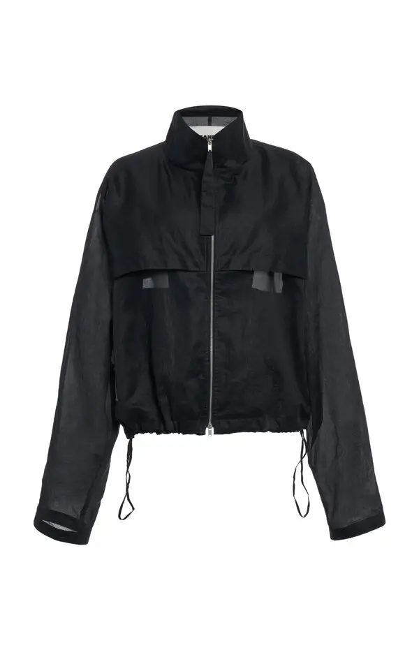JIL SANDER Cotton Blouson Jacket - Black