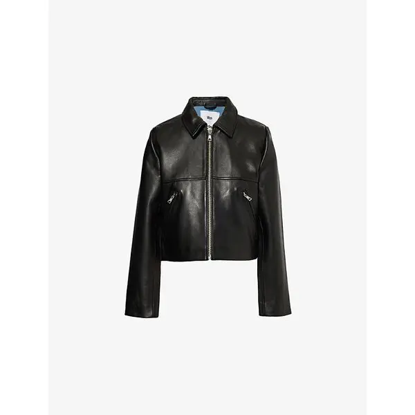 WON HUNDRED Dalia Zip-up Leather Jacket