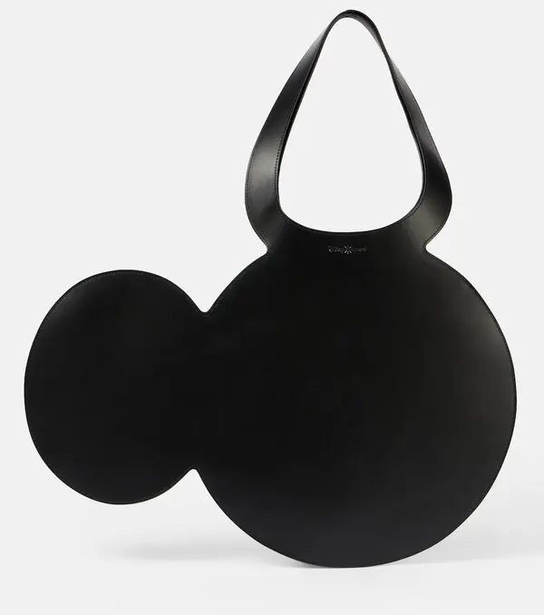 Coperni X Disney® Mickey Heart Leather Tote Bag - Black