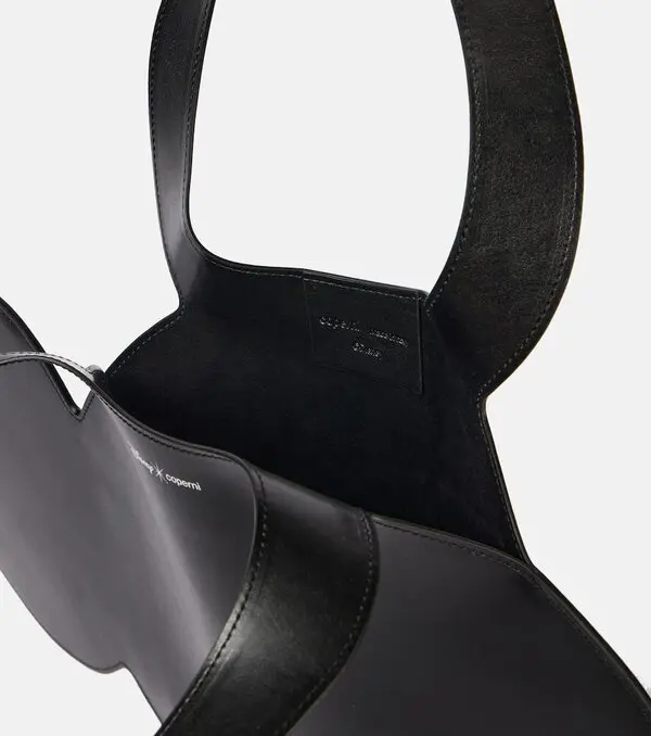 Coperni X Disney® Mickey Heart Leather Tote Bag - Black