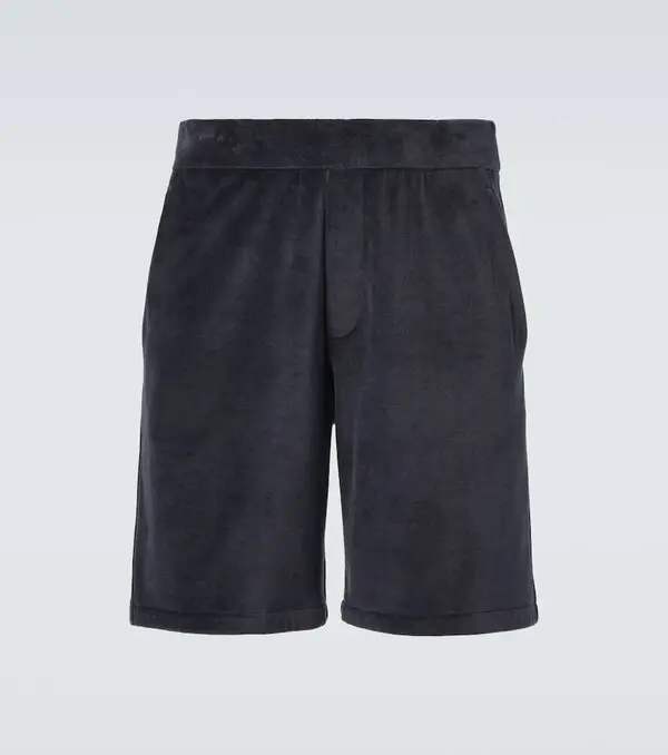 Loro Piana Murano Cotton And Silk Velour Bermuda Shorts