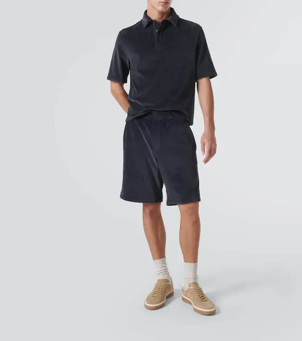 Loro Piana Murano Cotton And Silk Velour Bermuda Shorts