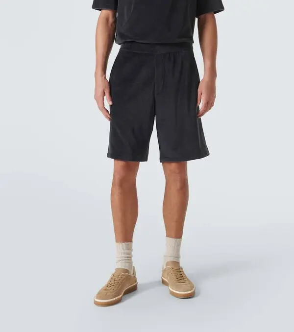Loro Piana Murano Cotton And Silk Velour Bermuda Shorts