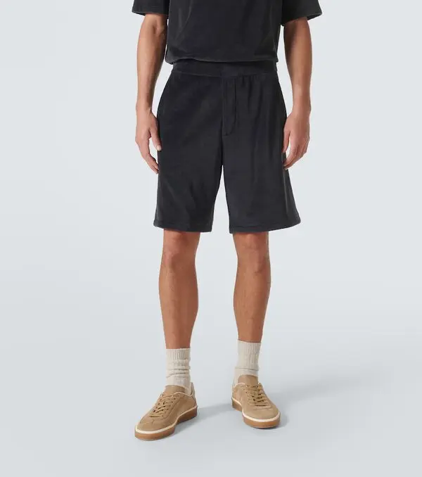Loro Piana Murano Cotton And Silk Velour Bermuda Shorts