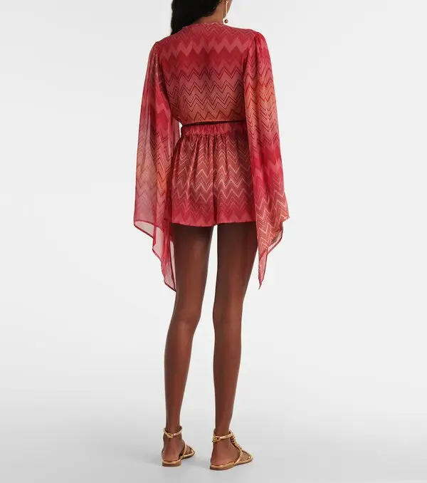 Missoni Zigzag Printed Silk Shorts