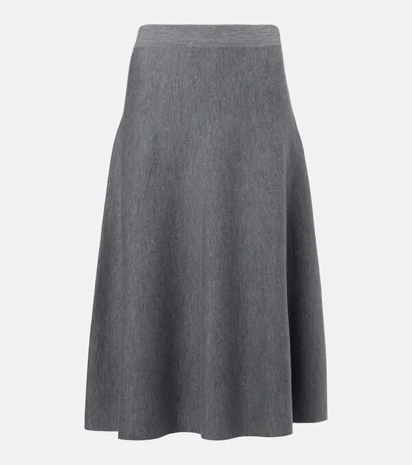 Jardin Des Orangers Wool High-rise Midi Skirt