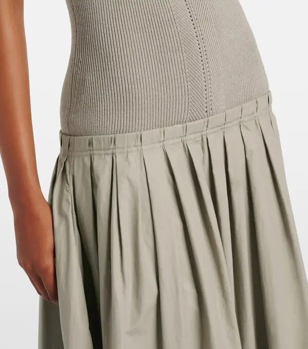 Proenza Schouler White Label Malia Pleated Maxi Dress - Neutrals