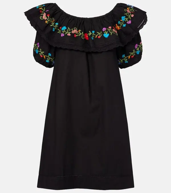 Rixo Saige Embroidered Mini Dress