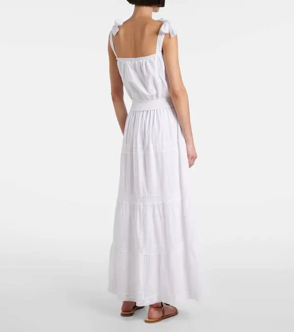 Melissa Odabash Giulia Lace-trimmed Cotton Top