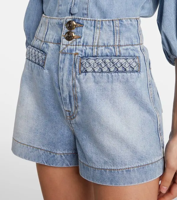 Zimmermann Lucky High-rise Denim Shorts
