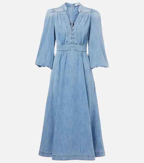 Zimmermann Lucky Denim Midi Dress