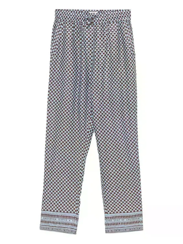 Scotch & Soda Check-pattern Trousers - Blue