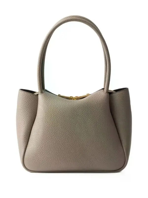 Prada Small Leather Tote Bag - Brown