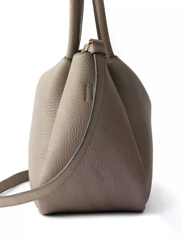 Prada Small Leather Tote Bag - Brown