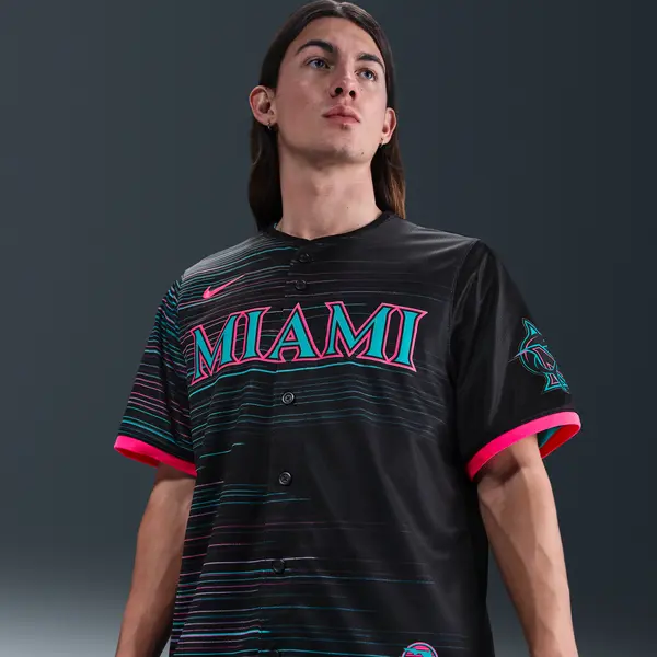 Nike Miami Marlins City Connect Mlb Limited Jersey - Black