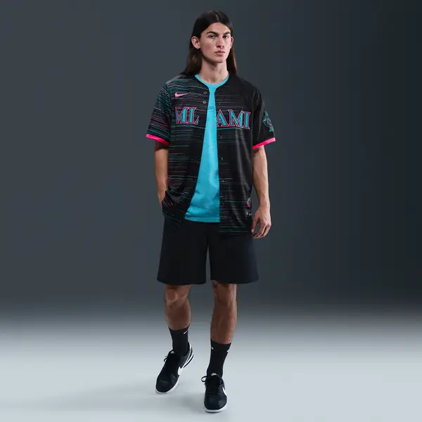 Nike Miami Marlins City Connect Mlb Limited Jersey - Black