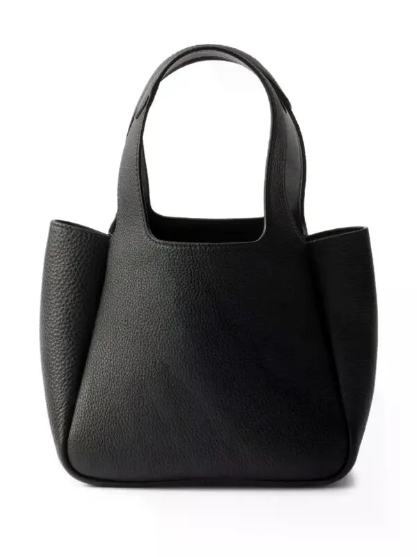 Prada Mini Leather Tote Bag - Black
