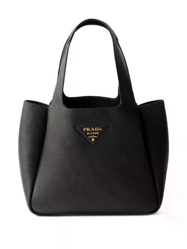 Prada Leather Tote Bag - Black