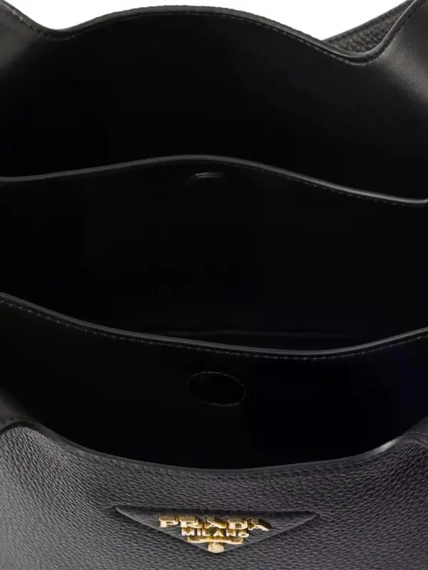 Prada Leather Tote Bag - Black