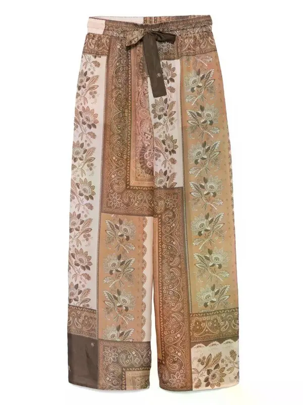 Zimmermann Lucky Silk Trousers - Brown