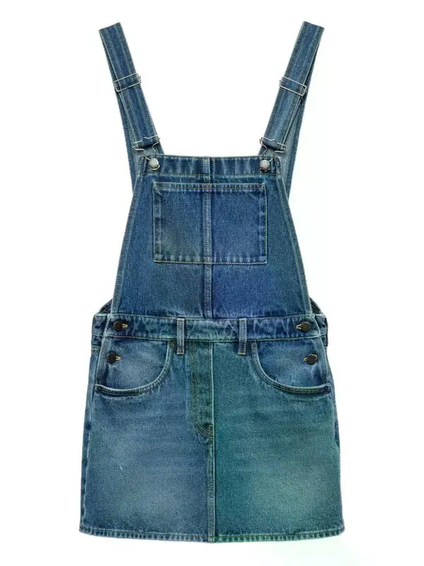 Prada Denim Pinafore Mini Dress - Blue