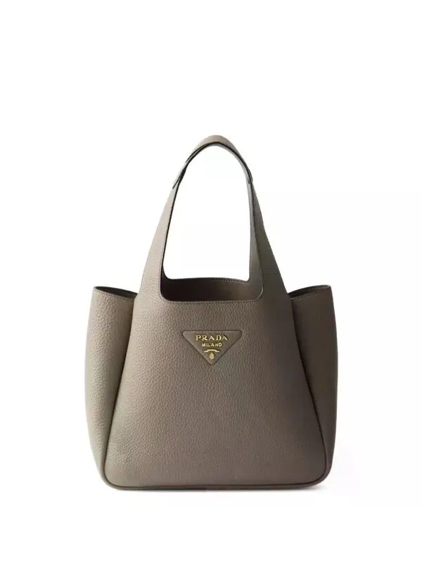 Prada Small Leather Tote - Brown