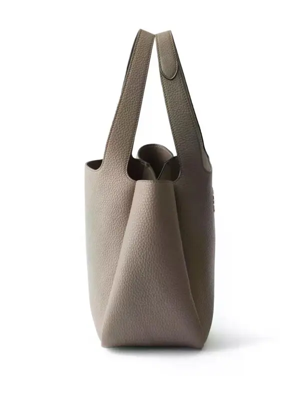 Prada Small Leather Tote - Brown