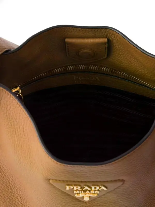 Prada Leather Shoulder Bag - Brown