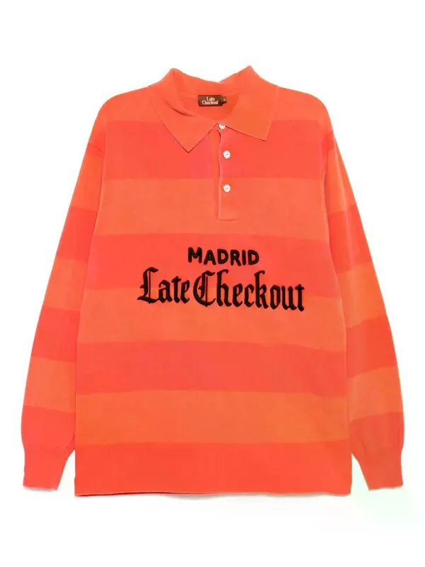 STAIN SHADE Embroidered Polo Sweatshirt