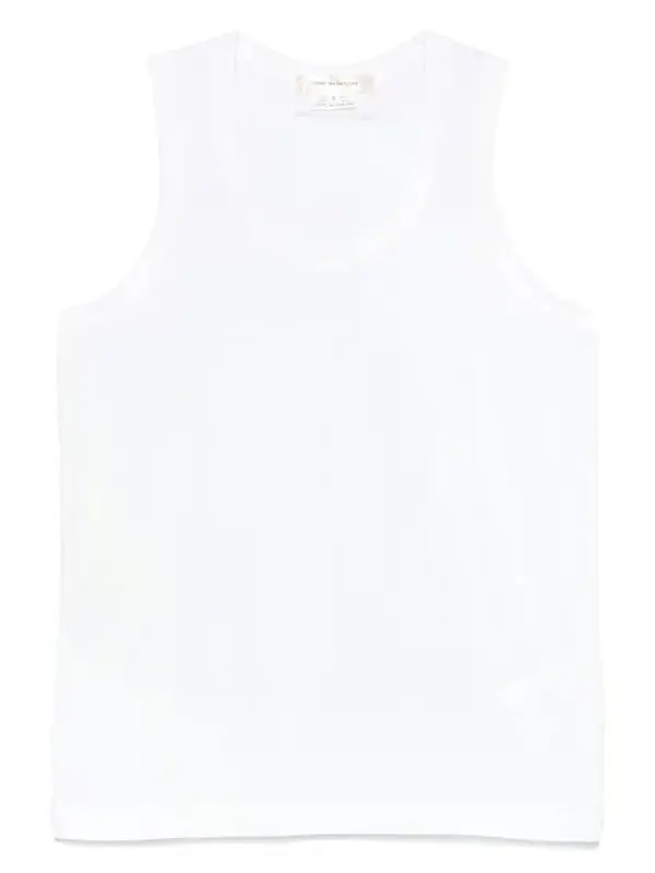 Comme Des Garçons Cotton Tank Top - White