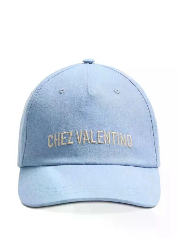 Valentino Garavani Chez Denim Baseball Cap - Blue