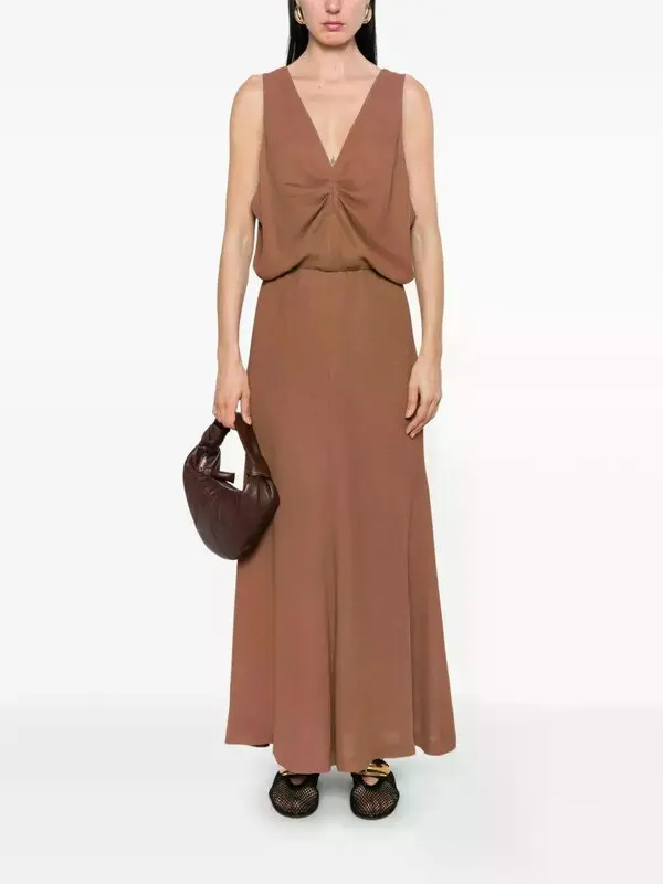 A.M.G. V-neck Midi Dress
