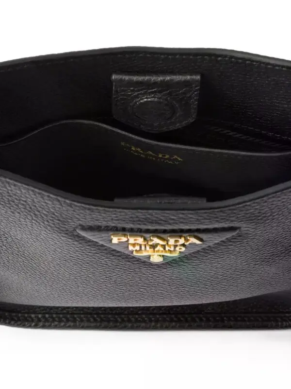Prada Leather Mini Shoulder Bag - Black | Editorialist