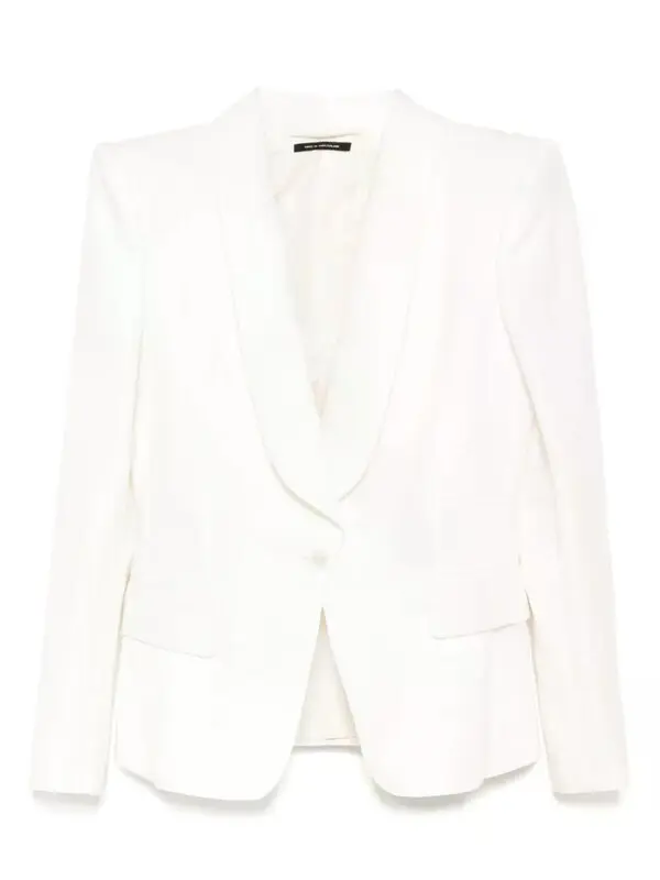 TOM FORD Shawl-lapel Single-breasted Blazer - White