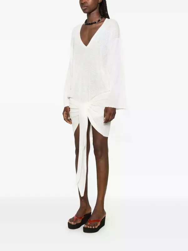 Attico V-neck Mini Dress