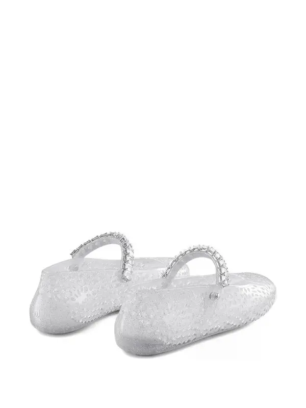 JIMMY CHOO Jelly Crystal-embellished Ballet Flats - Silver